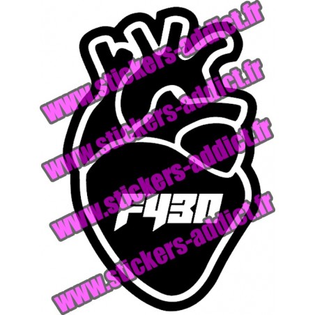 Stickers PNL Coeur F430 Couleur Noir Taille 10 cm Finition Brillant
