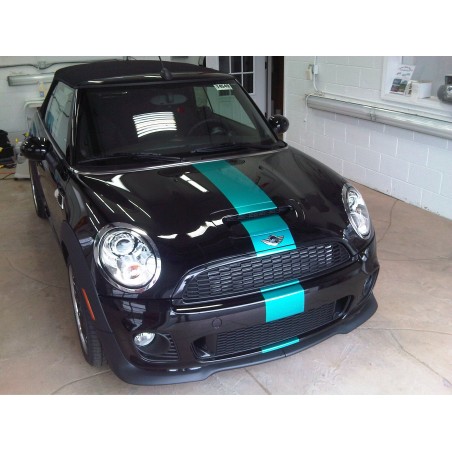 bandes Capot Mini Cooper sport Couleur Noir Finition Brillant