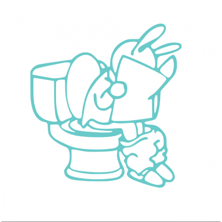 Sticker toilette wc Couleur Noir Finition Brillant