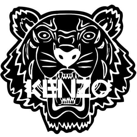 Stickers Kenzo Tigre Couleur Noir Taille 10 cm Finition Brillant