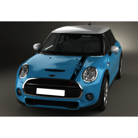 bandes Capot Mini Cooper F60 Couleur Noir Finition Brillant