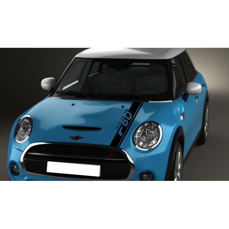bandes Capot Mini Cooper F60 Couleur Noir Finition Brillant