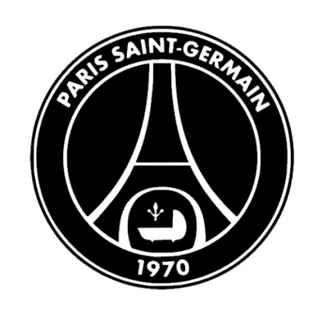 Stickers PSG Paris Saint-Germain Couleur Noir Taille 15 cm Finition ...